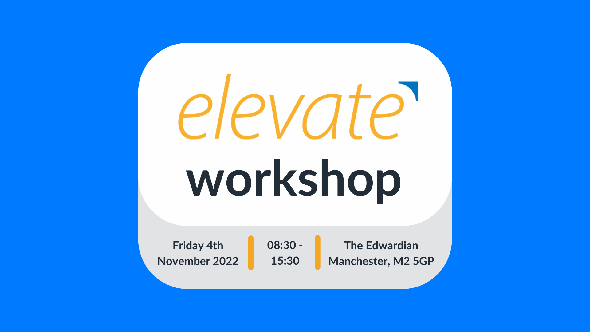 The beginning of your Elevate journey